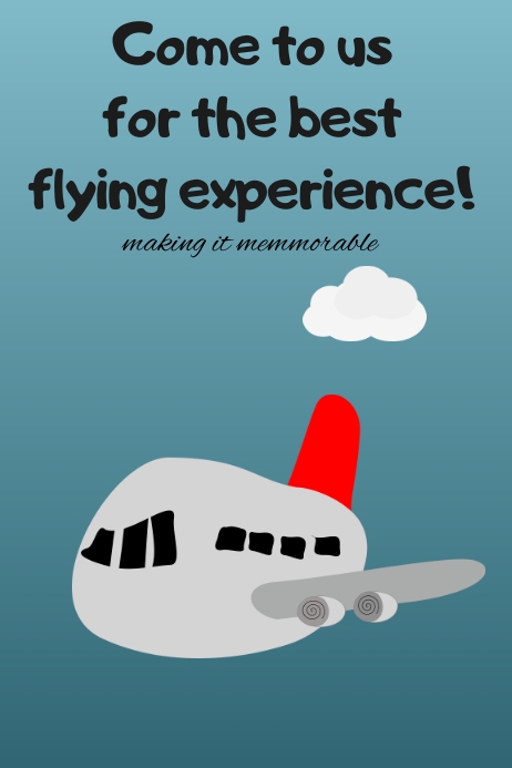 Best flying experience Template | PosterMyWall