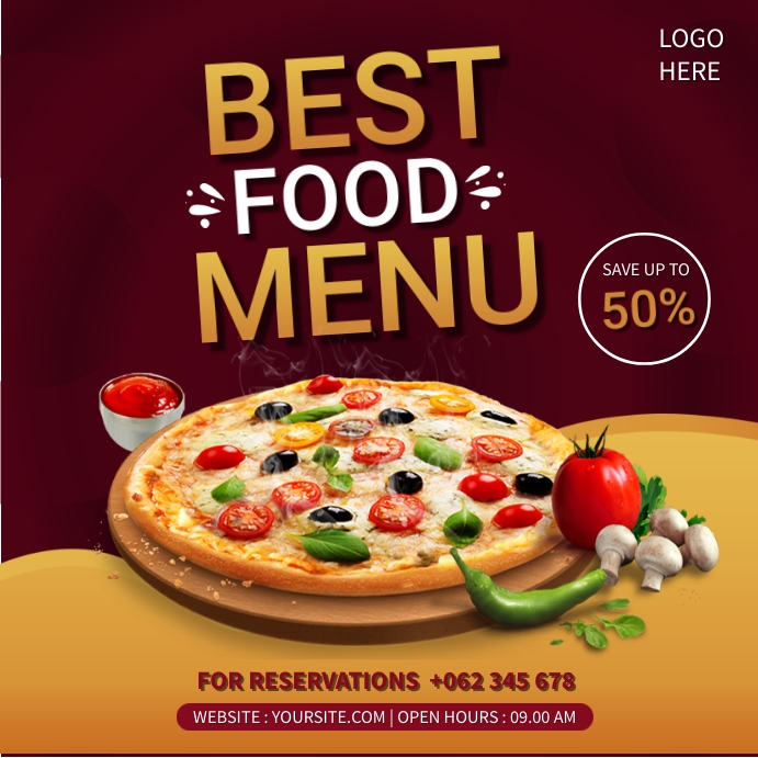 Best Food Menu Template | PosterMyWall