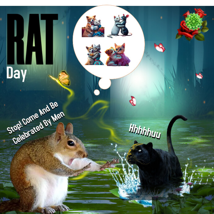 Best Modern World Rat Day Celebration Flyer T Template | PosterMyWall