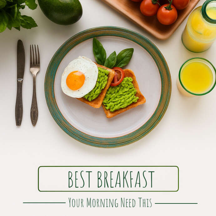 Plantilla de Best Morning Healthy Breakfast Post Ad | PosterMyWall