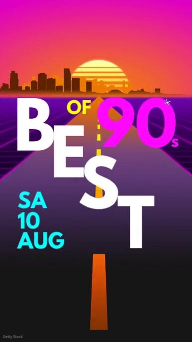 Copy of Best of 90's 90s Party Event Social MEdia Ad | PosterMyWall