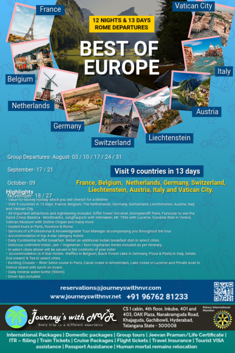 BEST OF EUROPE Template | PosterMyWall