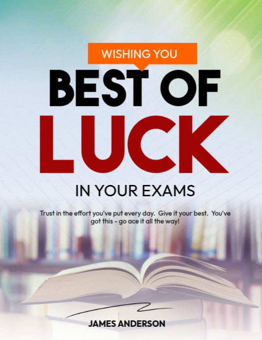 Best of Luck Template | PosterMyWall