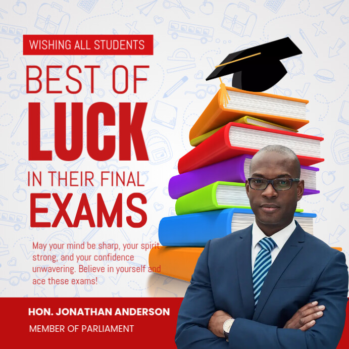 Best of luck success card Template | PosterMyWall