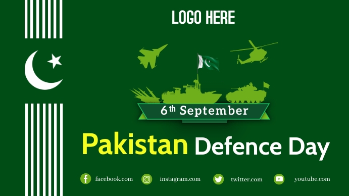 Best Pakistan Day Poster Design - 6 September Template | PosterMyWall