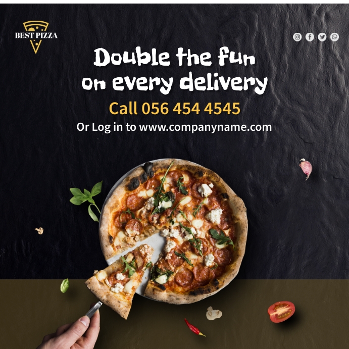 Best Pizza Template | PosterMyWall