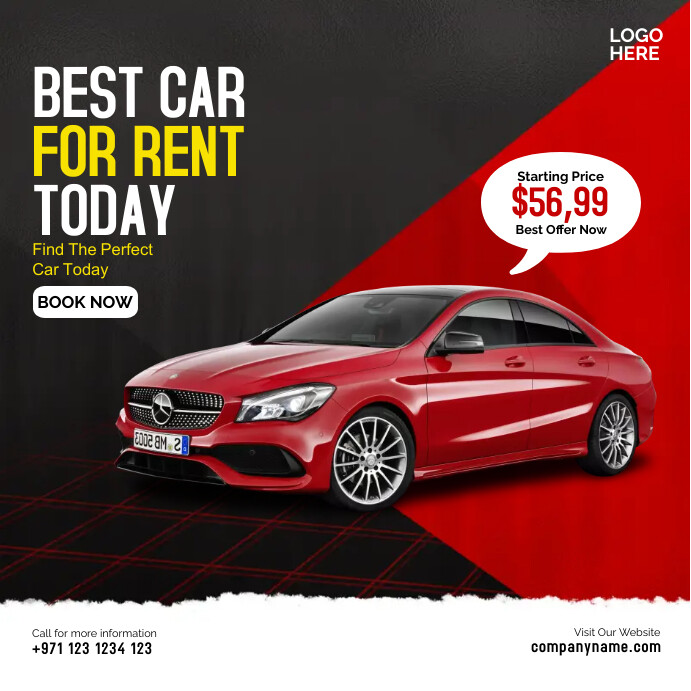 Best Rent a Car Service Post Template | PosterMyWall