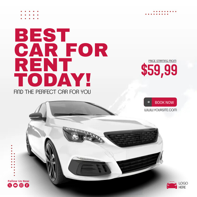 Best Rent a Car Service Post Template | PosterMyWall