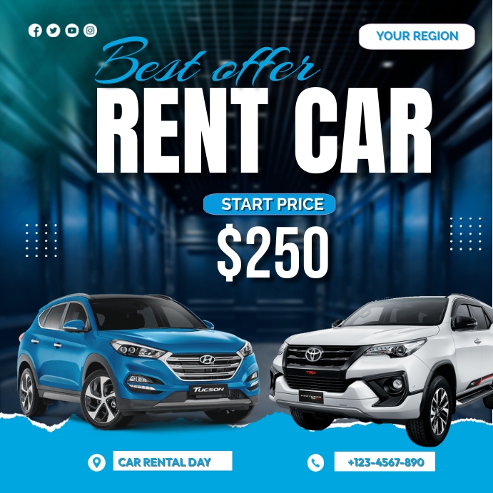 Best Rental Car Template | PosterMyWall