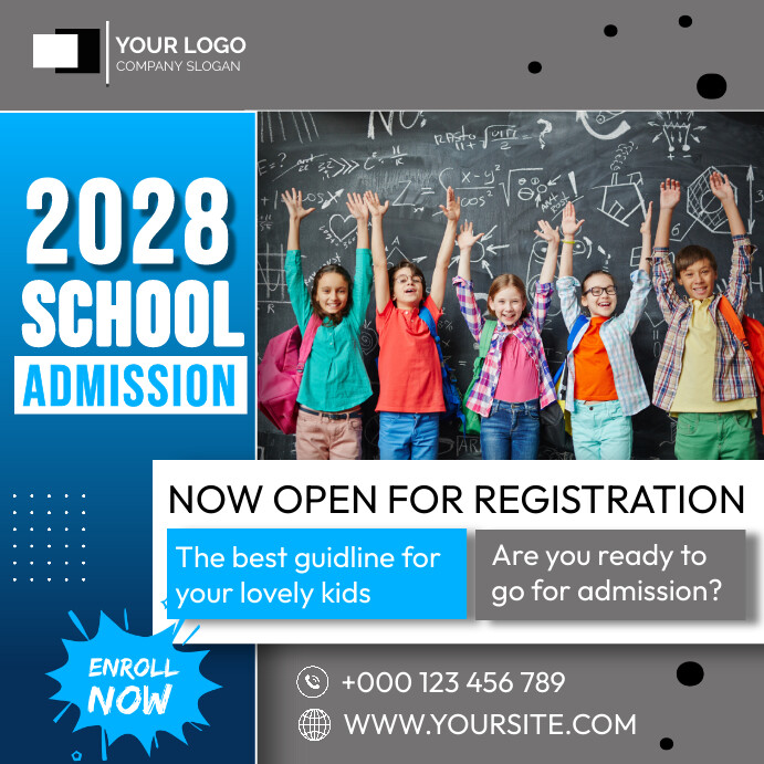 Best School Admission Template | PosterMyWall