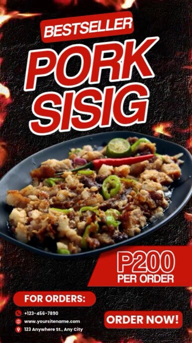 Copy of Best Seller Pork Sisig | PosterMyWall