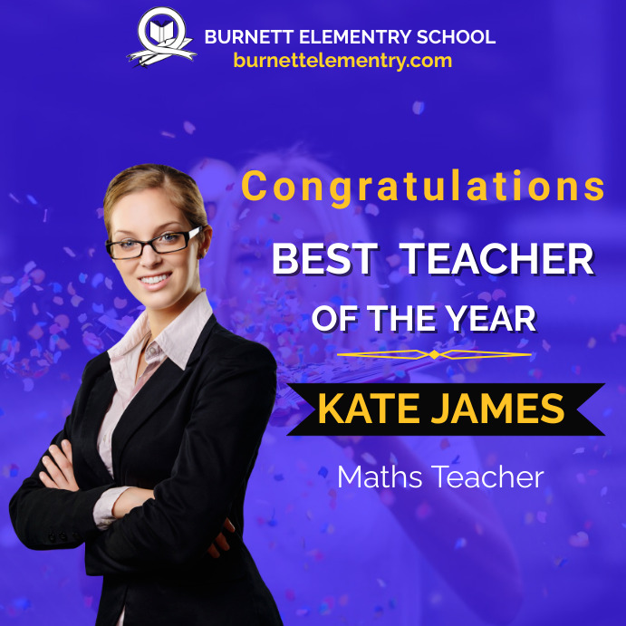 Best teacher award Template | PosterMyWall