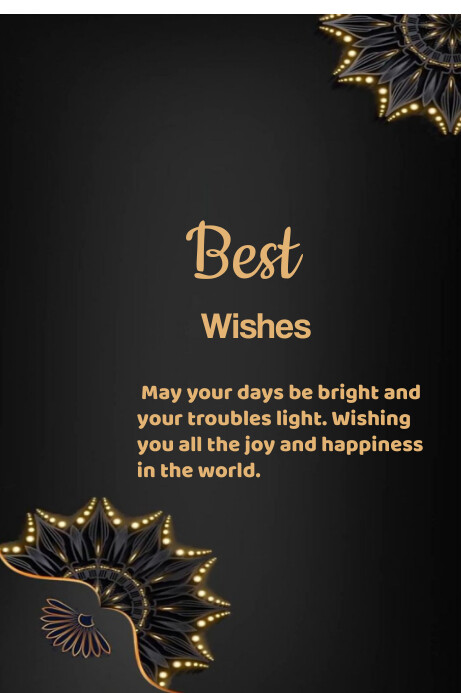 Copy of best wishes | PosterMyWall