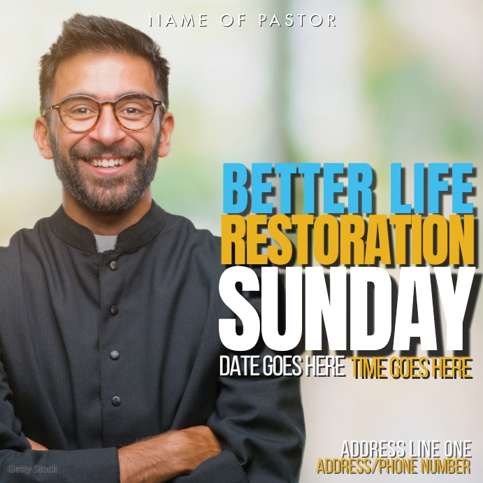 Copy of Better Life Restoration Sunday | PosterMyWall