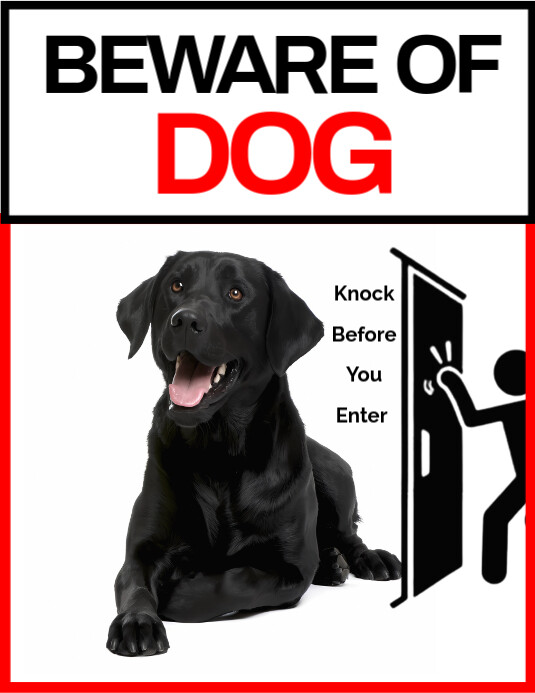 Copy of Beware of dog warning flyer design | PosterMyWall