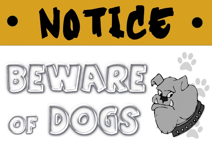 Beware of dogs sign (1) Template | PosterMyWall