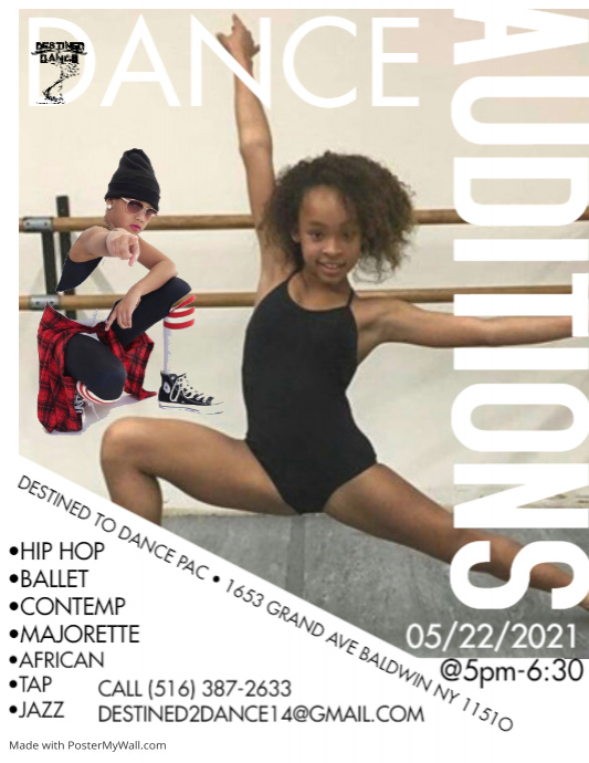 Copy of Copy of Dance Auditions Flyer Ad | PosterMyWall