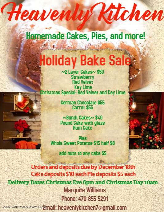 Copy of Customize this Thanksgiving Bake Sale Special Flyer | PosterMyWall