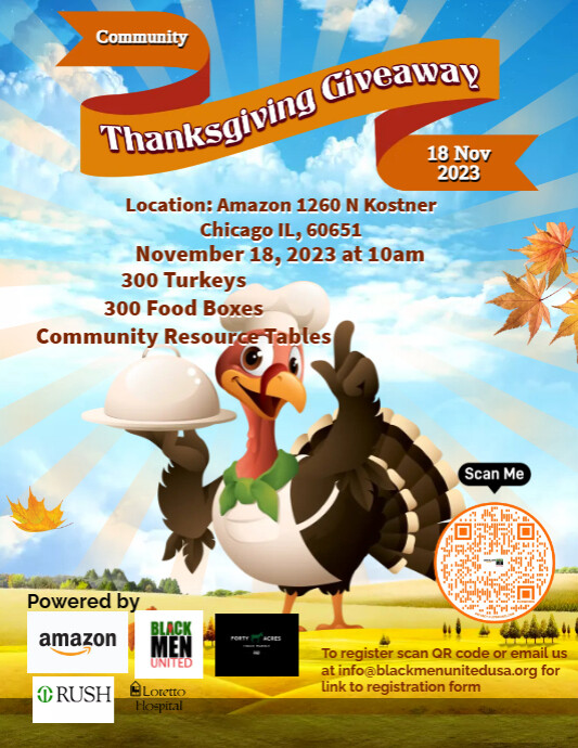 Thanksgiving Turkey Giveaway Flyer | PosterMyWall