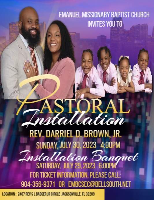 Pastoral Installation Flyer (2) | PosterMyWall