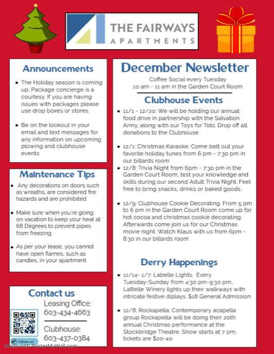Copy of December Newsletter | PosterMyWall