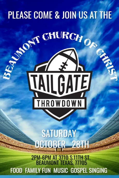 Tailgate Throwdown Party poster | PosterMyWall