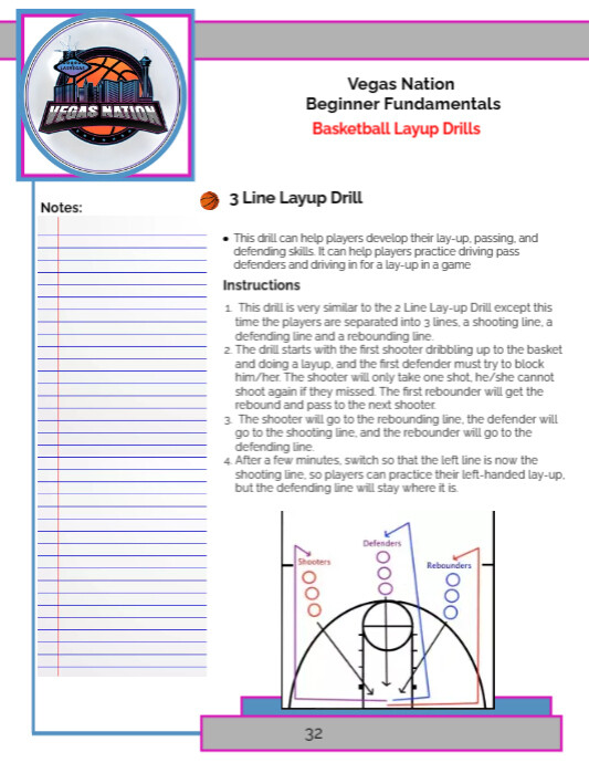 Copy of 3 Line Lay Up Drill (1) | PosterMyWall