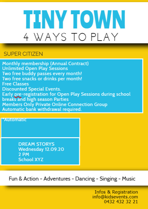 Kids School Activities action fun sport child | PosterMyWall