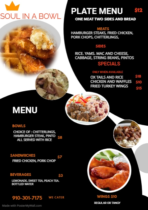 Food menu flyer | PosterMyWall