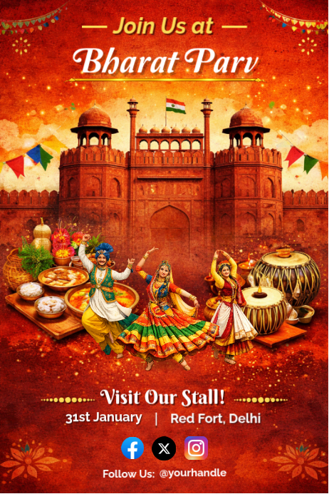 Bharat Parv Cultural Festival Poster Template | PosterMyWall