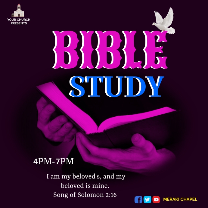 bibble study poster Template | PosterMyWall