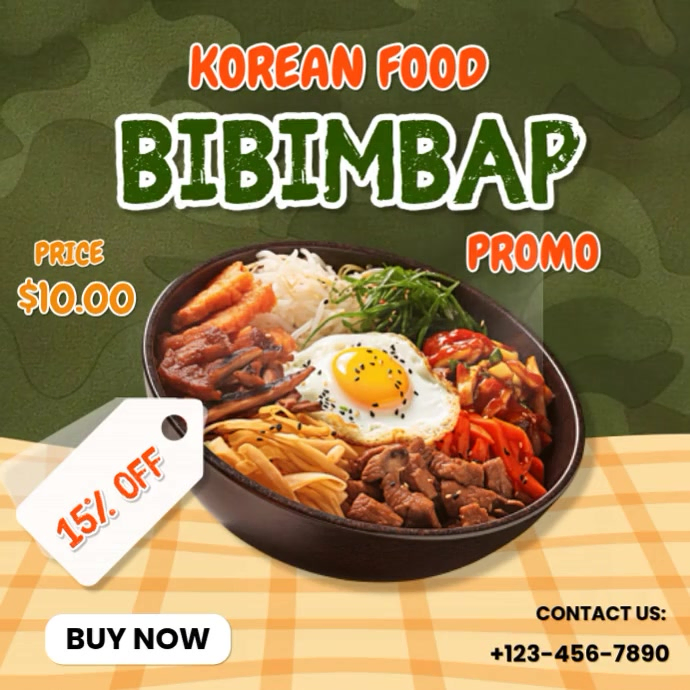 Bibimbap Food Promo Template | PosterMyWall