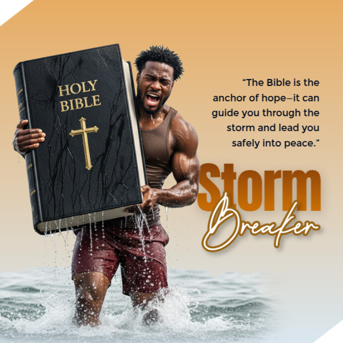 Bible, word of god, scriptures, storm, bible reading Template | PosterMyWall