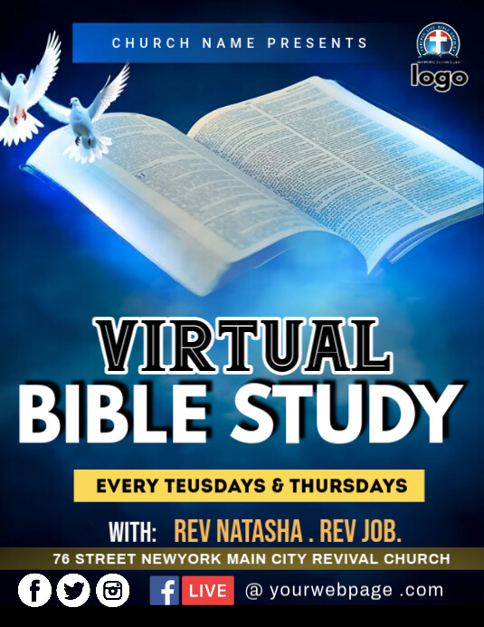 Modèle bible bible study posters | PosterMyWall