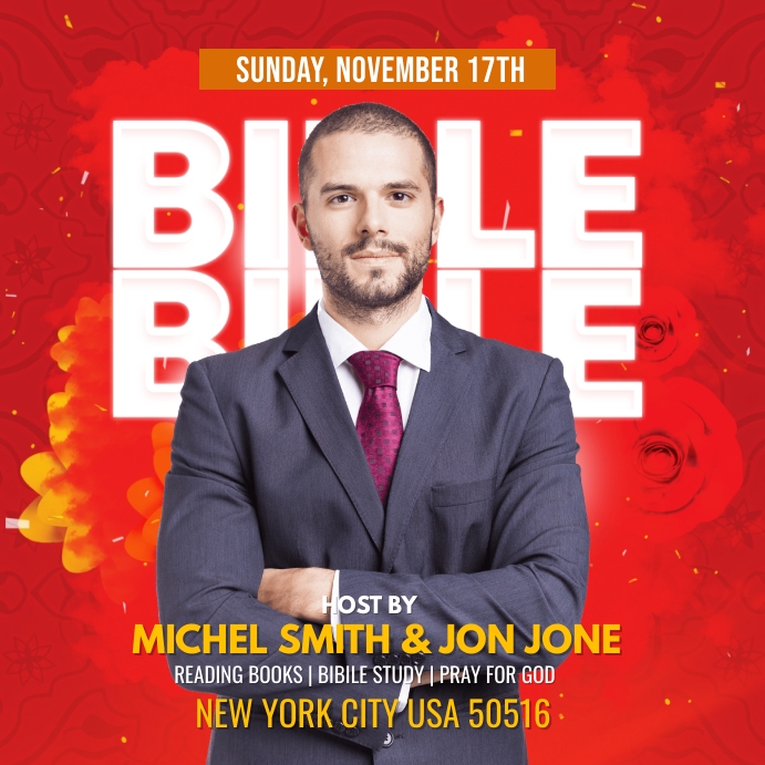 Bible Party Template | PosterMyWall
