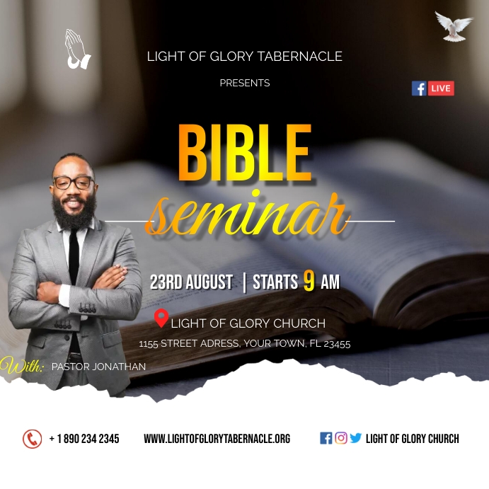 Copy of BIBLE SEMINAR POSTER | PosterMyWall