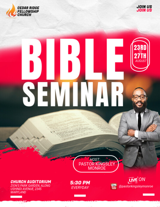 Copy of Bible Seminar Poster | PosterMyWall