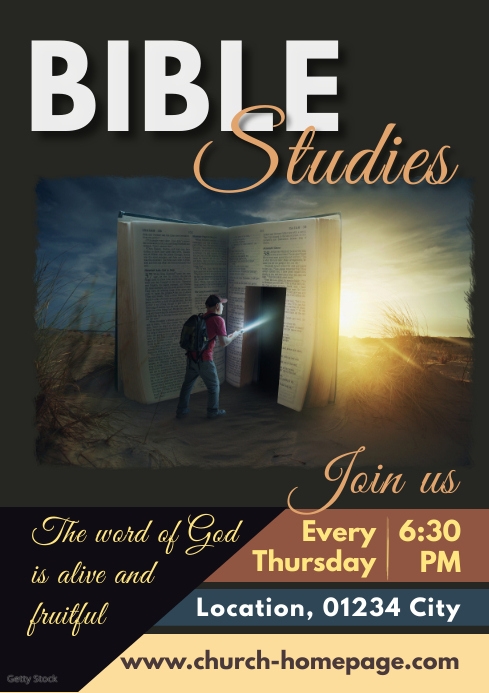 Bible Studies Flyer / Poster Template | PosterMyWall