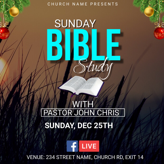 Copy of bible study, christmas, merry christmas | PosterMyWall