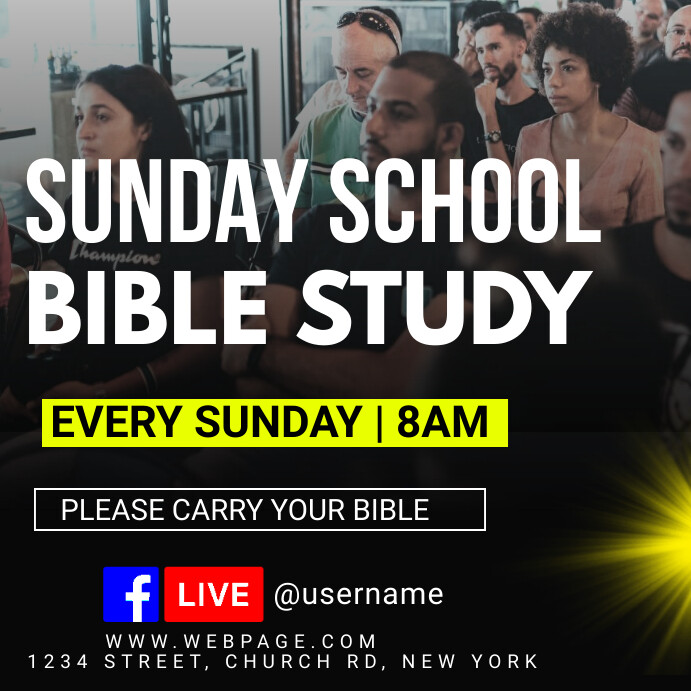 bible study, Sunday school Template | PosterMyWall