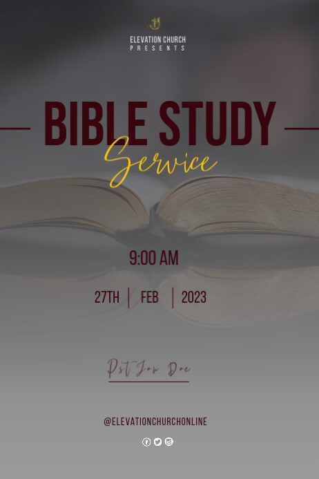 Bible study (1) Template | PosterMyWall