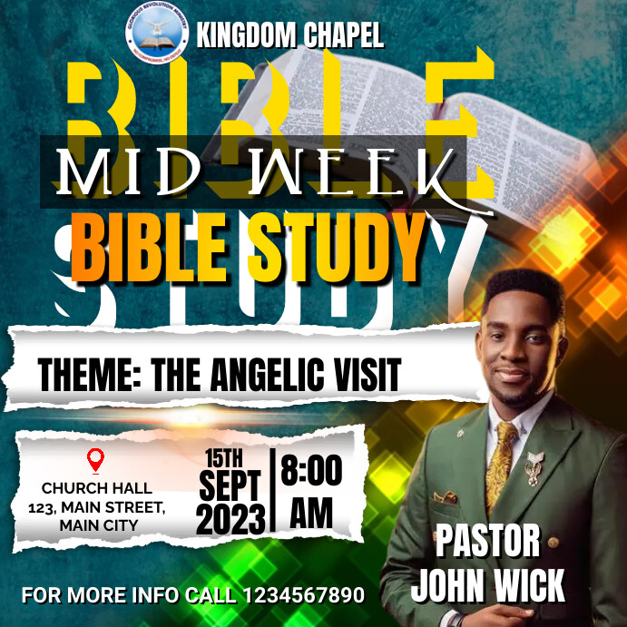 BIBLE STUDY (2) Template | PosterMyWall