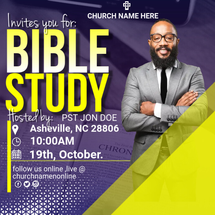 Copy of bible study (3) | PosterMyWall