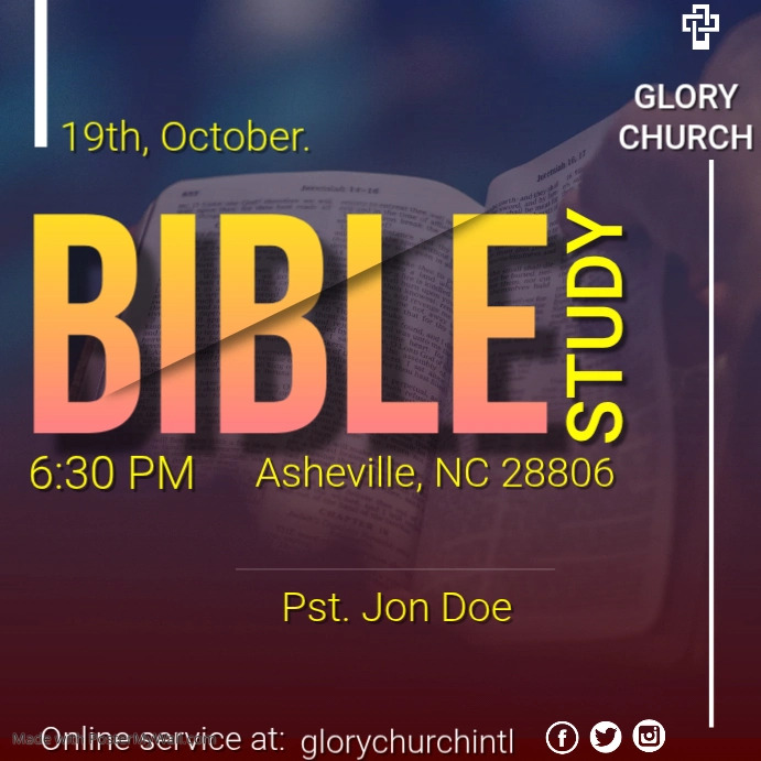 BIBLE STUDY (3) Template | PosterMyWall