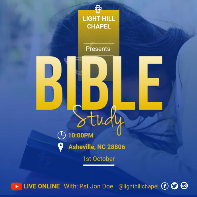 BIBLE STUDY (3) Template | PosterMyWall