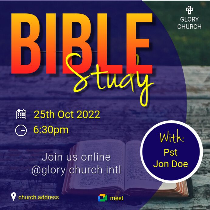 BIBLE STUDY (3) Template | PosterMyWall