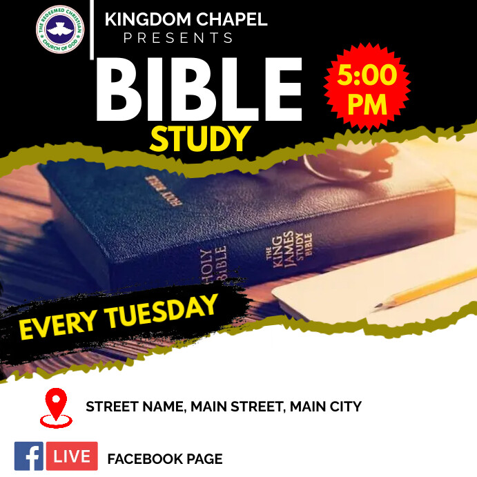 BIBLE STUDY (3) Template | PosterMyWall