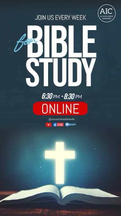 Bible Study AD Instagram Story DESIGN TEMPLAT Template | PosterMyWall
