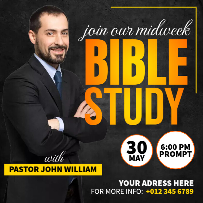 Bible Study Ads Template | PosterMyWall