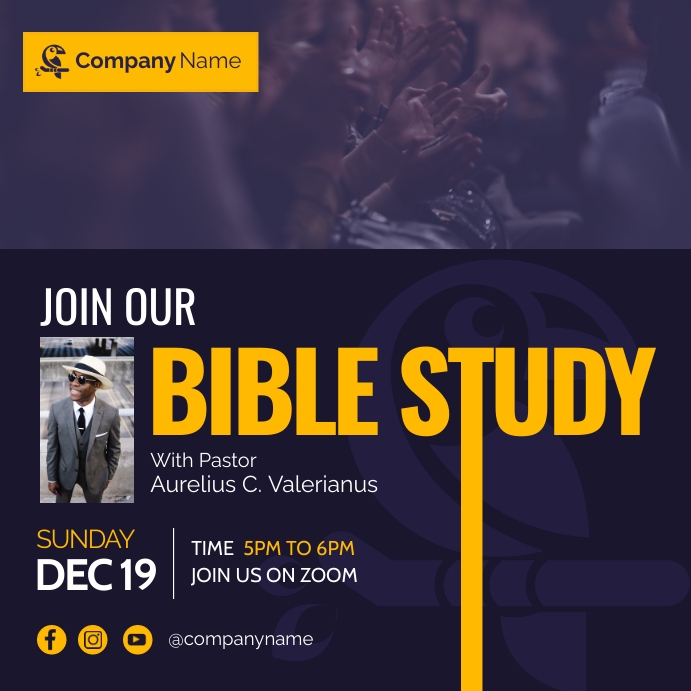 bible study advertisement event instagram pos Template | PosterMyWall